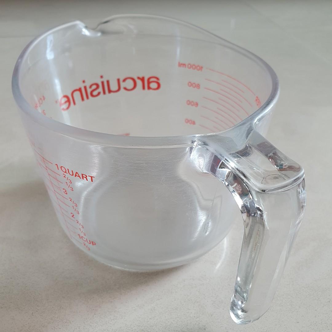 Large Vintage Arcuisine Borosilicate Glass Big Measuring Jar for 1 ...