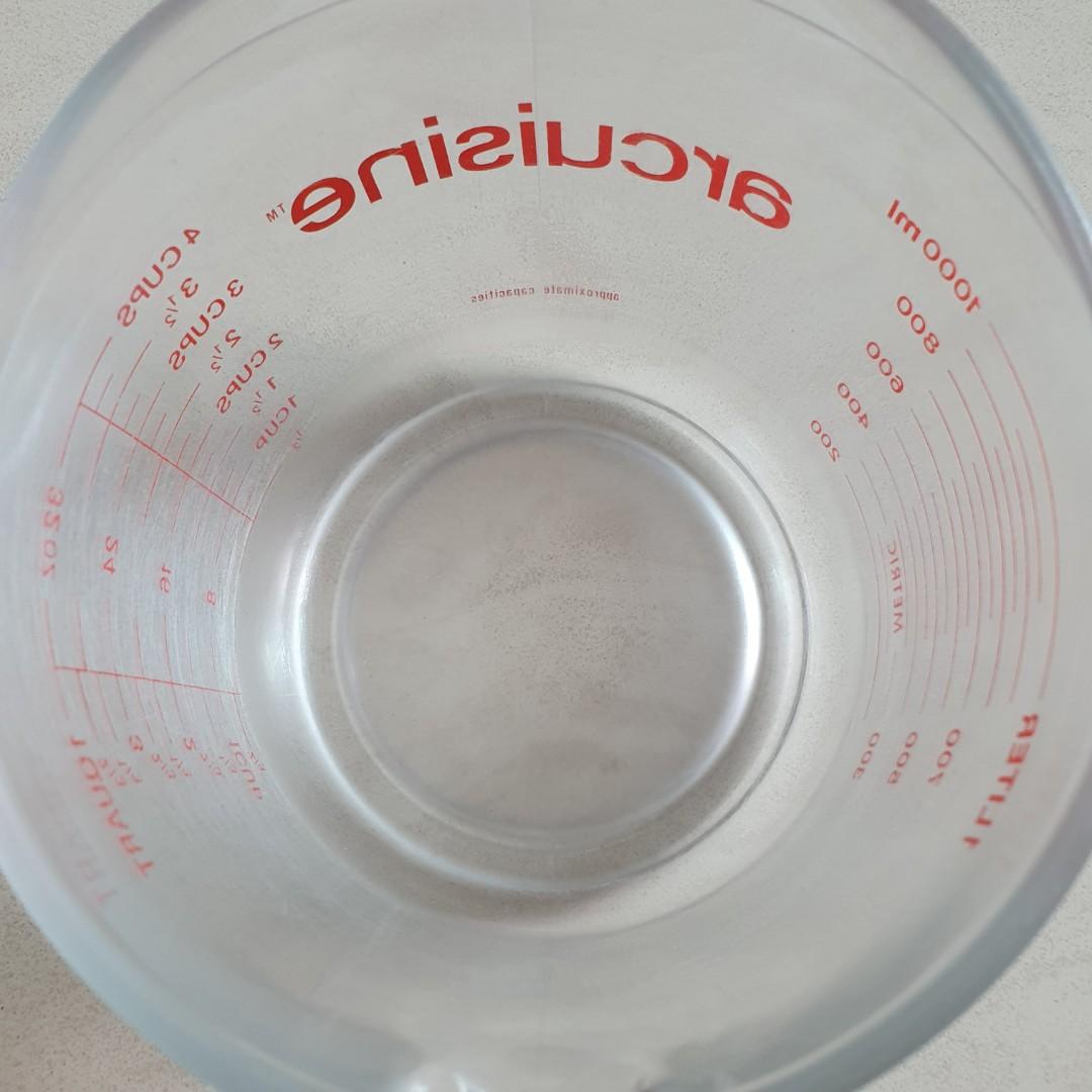 Large Vintage Arcuisine Borosilicate Glass Big Measuring Jar for 1 ...