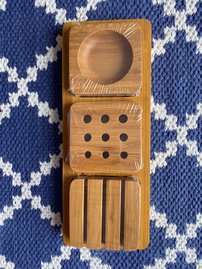 MUJI japanese style Stationary Tray with three holders, Hobbies & Toys ...