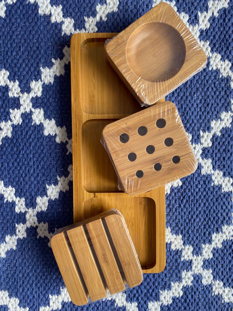 MUJI japanese style Stationary Tray with three holders, Hobbies & Toys ...