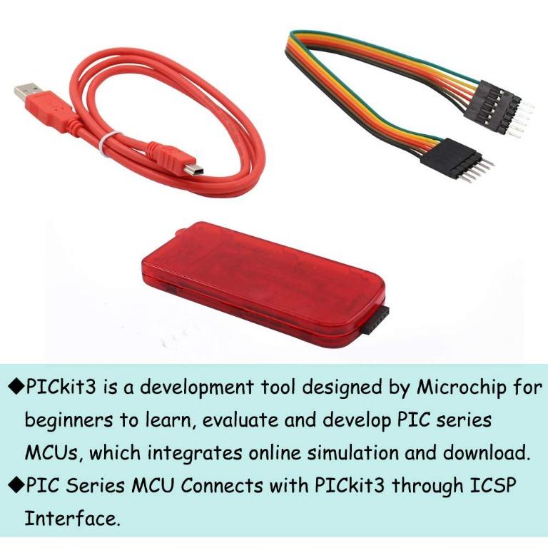 Comidox 1pcs Pickit3 Electronic Chips Emulator Original Mplab Pickit 3 Pic Microcontroller Chip 
