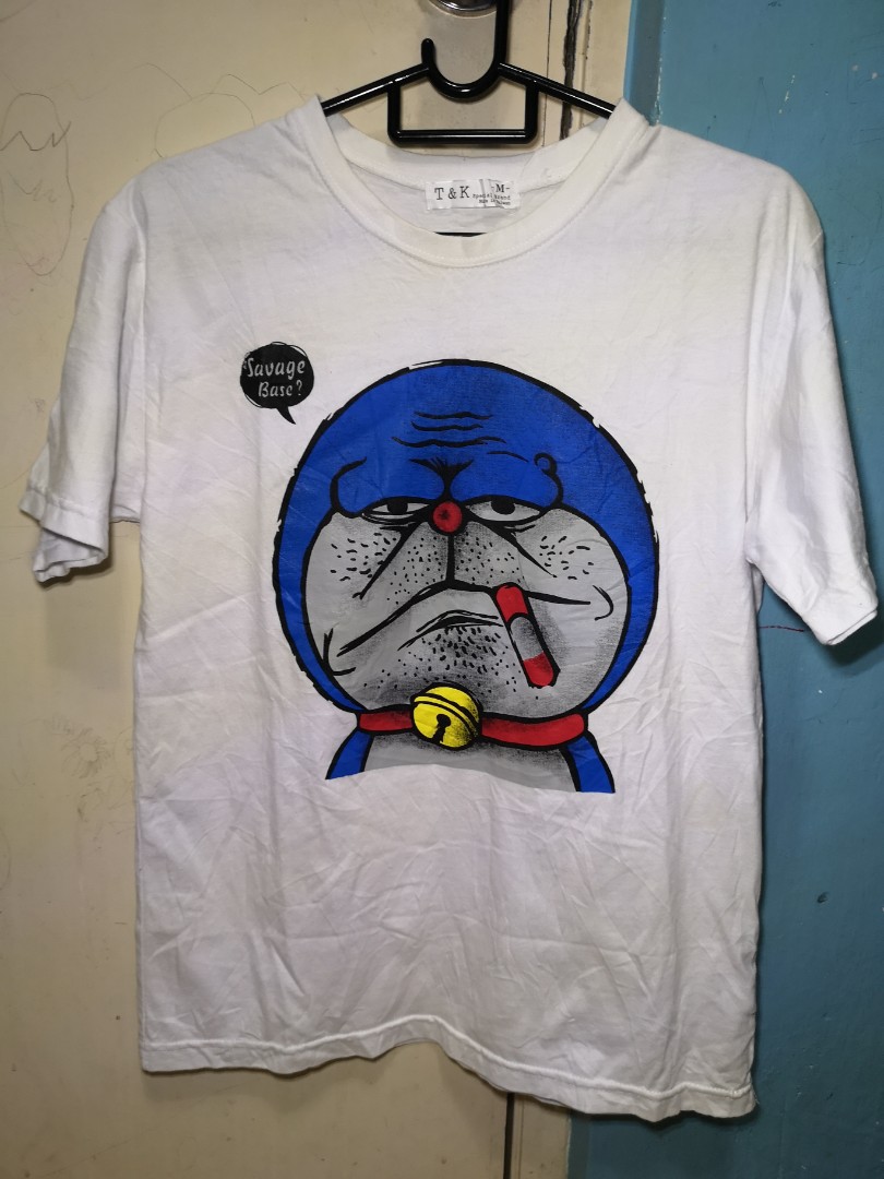 Doraemon smoking, Men's Fashion, Tops & Sets, Tshirts & Polo Shirts on ...