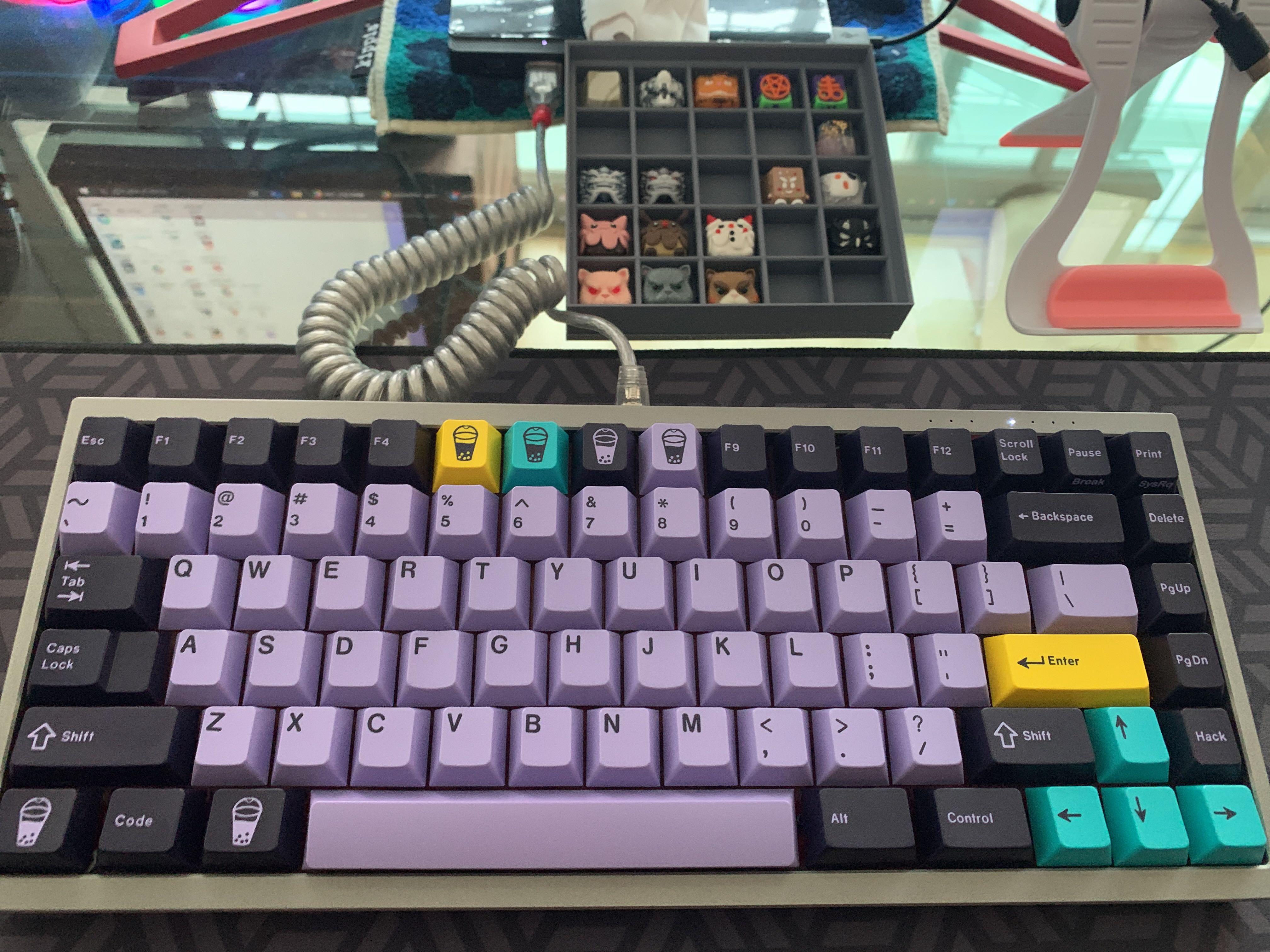 Duck Octagon V3 Silver Gray 75% Custom Mechanical Keyboard, Computers ...