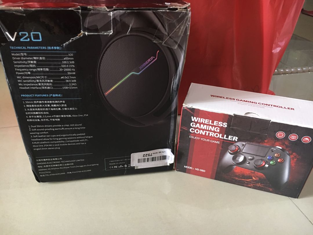 Gaming headset and PS4 controller PICTEK, Video Gaming, Gaming ...