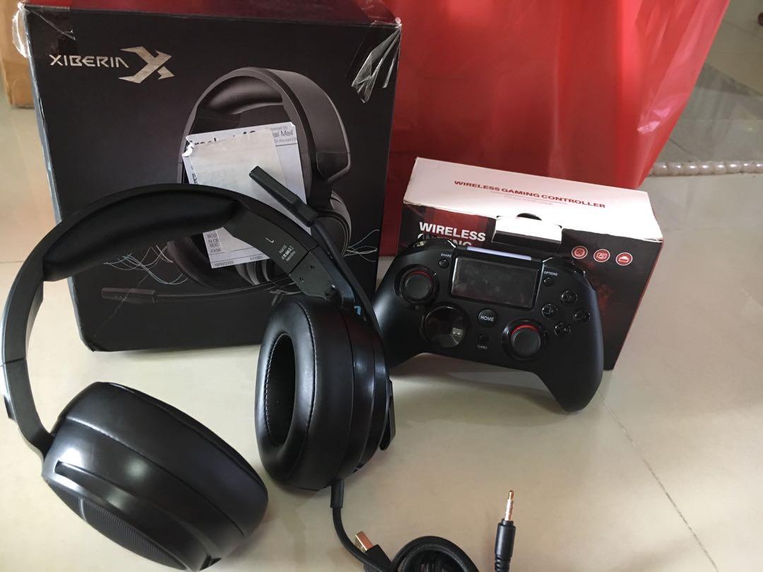 Gaming headset and PS4 controller PICTEK, Video Gaming, Gaming ...