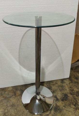 New Glass High Table/ Bar Table in Chrome Leg, Furniture & Home Living ...