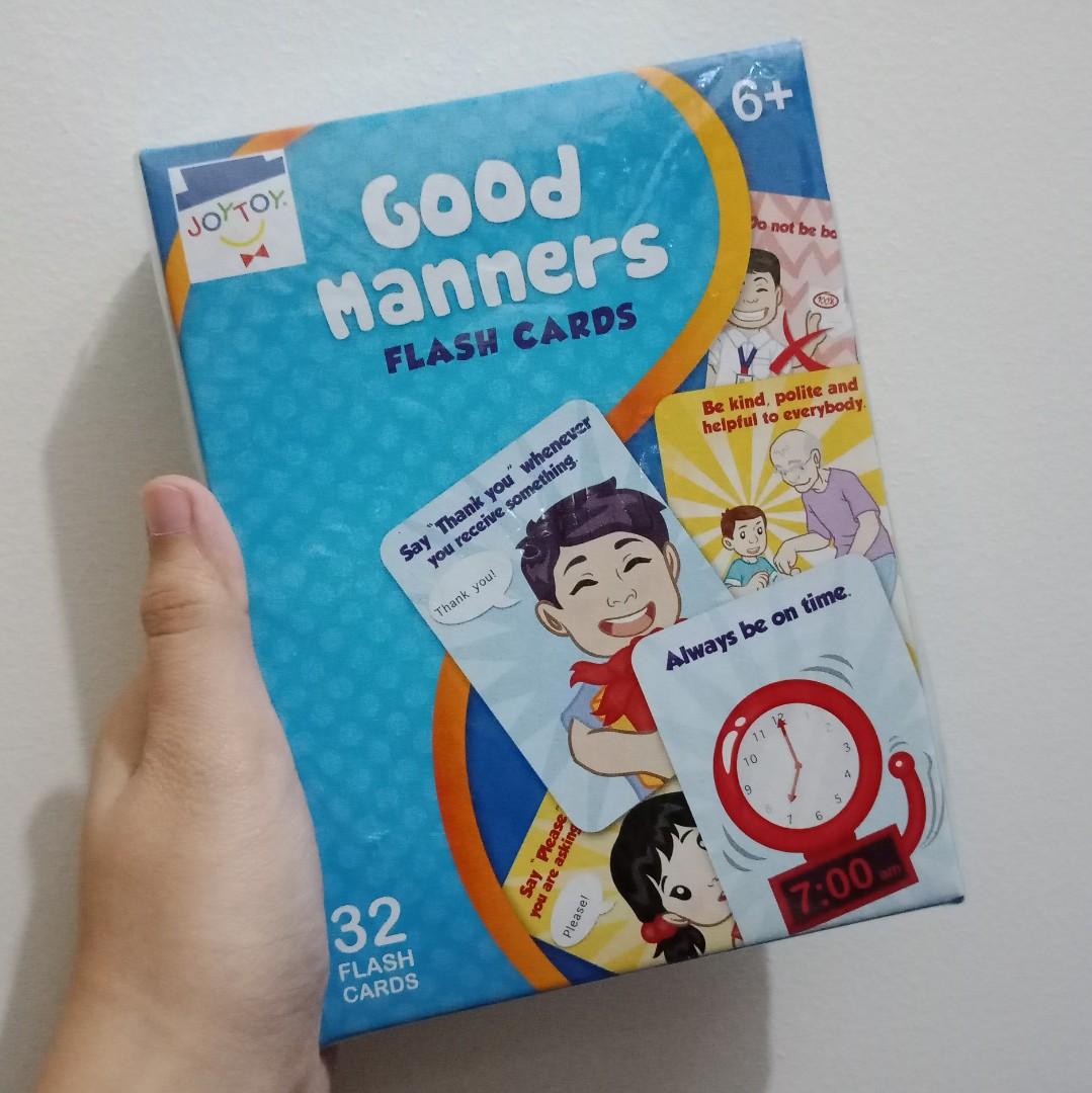Good Manners Flash Cards, Hobbies & Toys, Toys & Games on Carousell