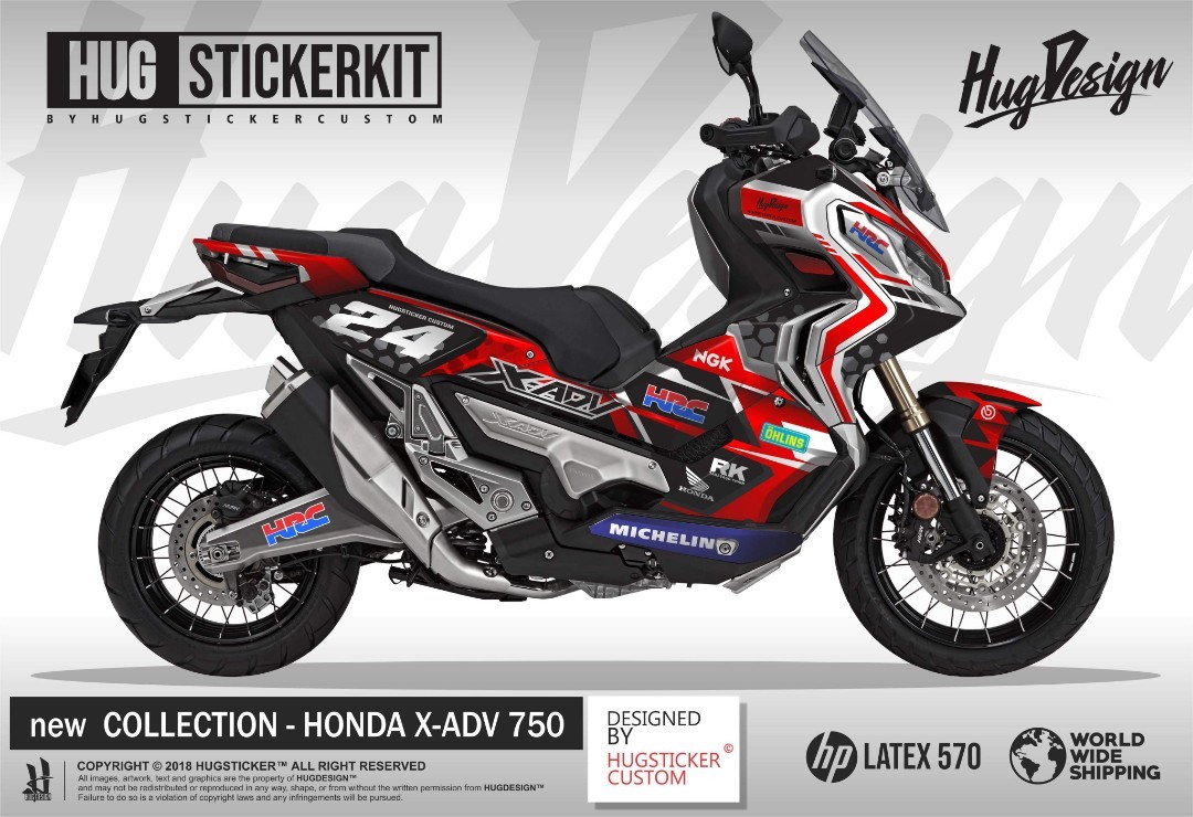 Honda Xadv 750 full decal, Motorcycles, Motorcycle Accessories on Carousell