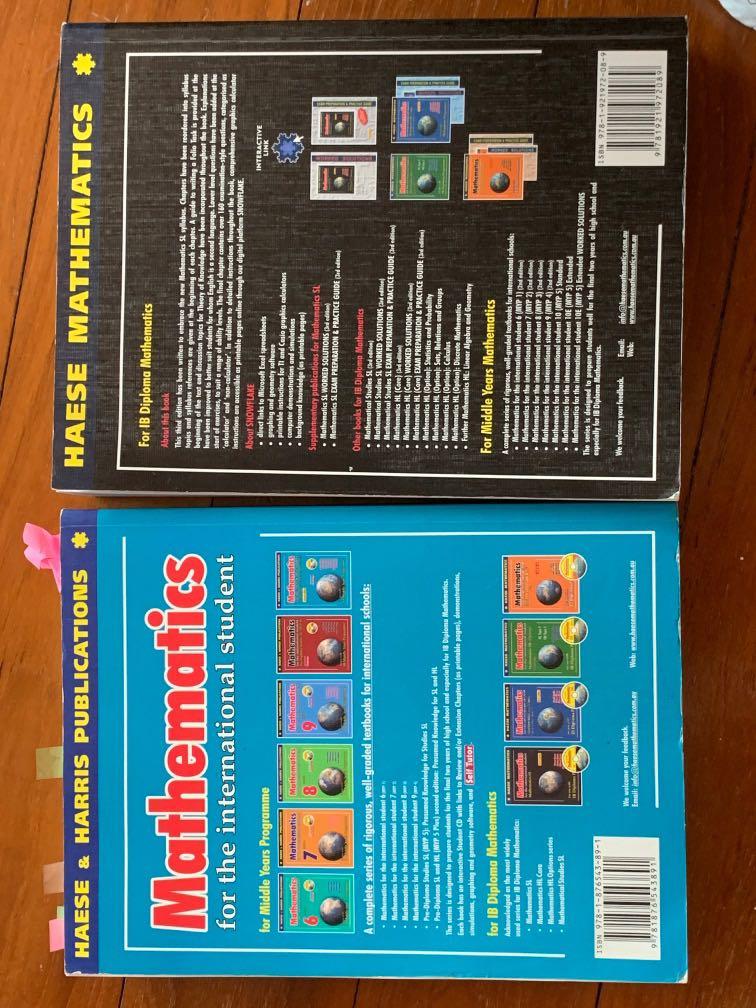 IB diploma Haese Mathematics SL 3rd n 2nd edition, Hobbies & Toys ...