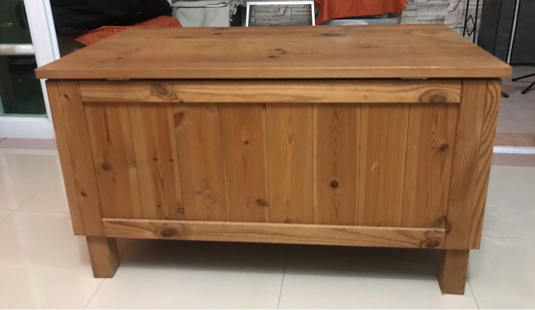 IKEA wooden storage box, Furniture & Home Living, Furniture, Shelves ...