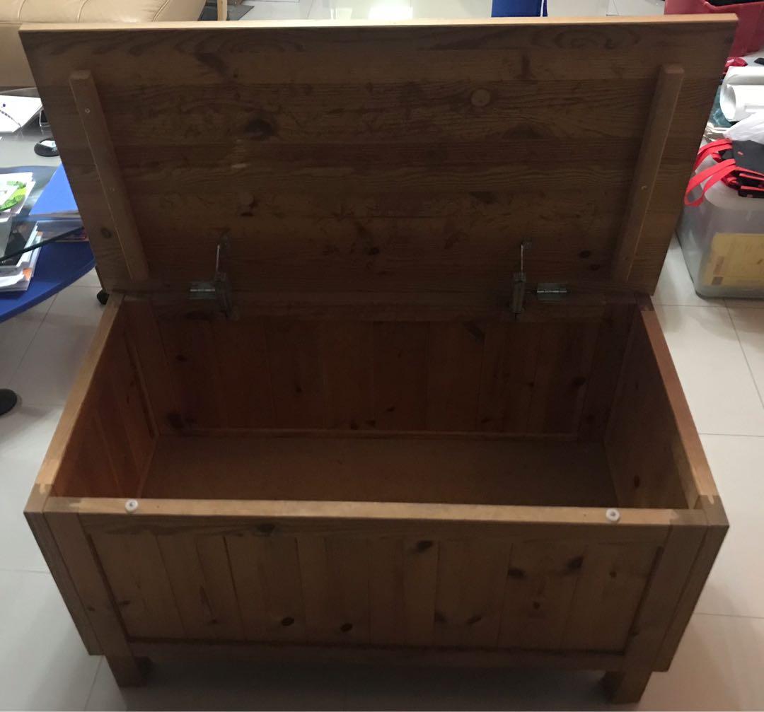IKEA wooden storage box, Furniture & Home Living, Furniture, Shelves ...