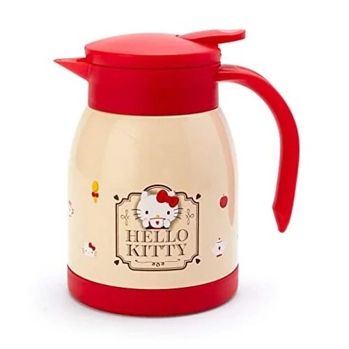 Japan Sanrio - Hello Kitty 日版 鋼膽水壺 600ml 不鏽鋼 保溫壺 水壺 kt 吉蒂貓 (2019 下午茶時光系列), 傢俬＆家居, 廚具和餐具, 廚水杯、水壺 ...