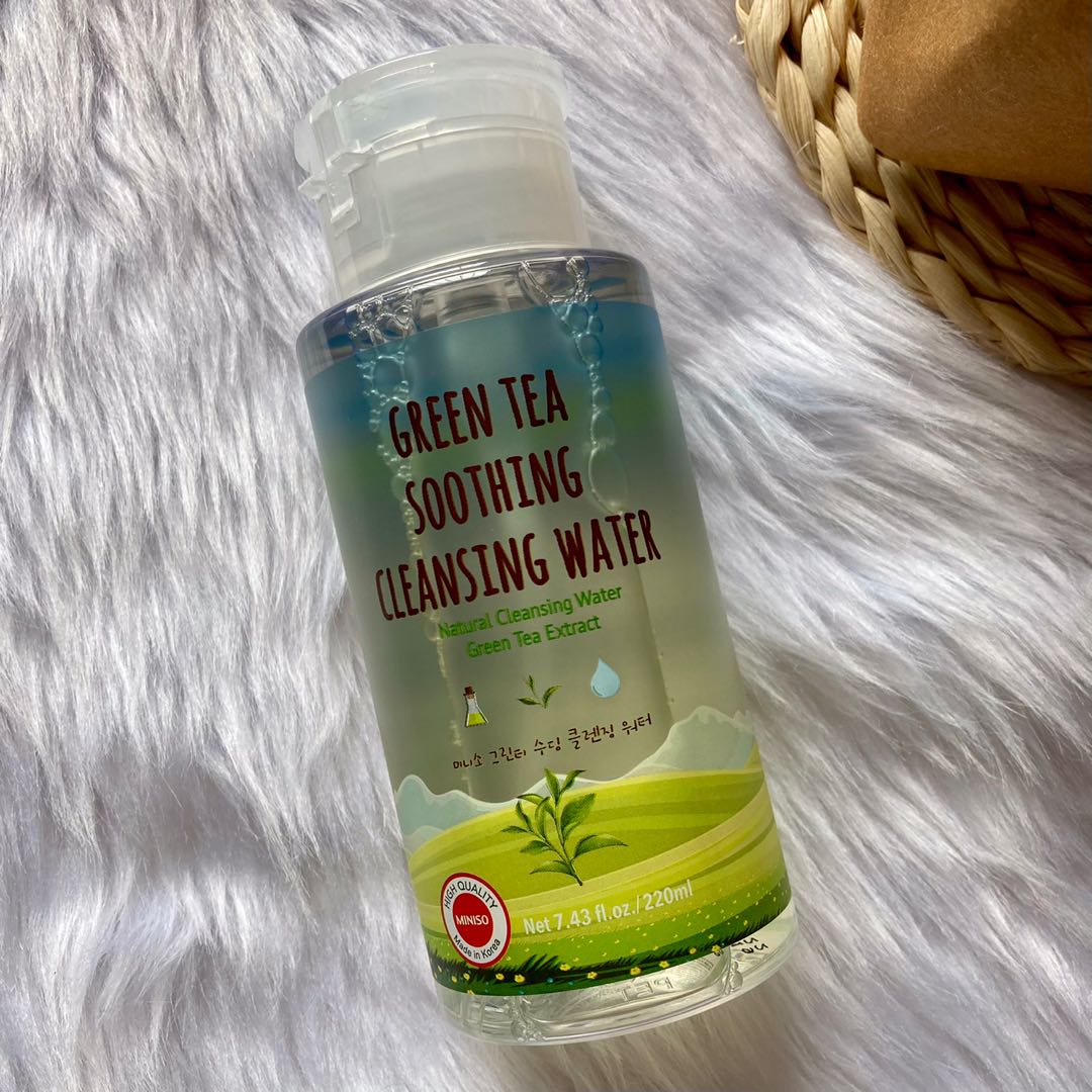 Miniso Green Tea Soothing Cleansing Water 220ml, Beauty & Personal Care ...