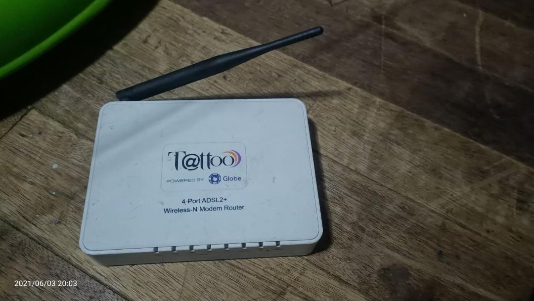 Modem Tattoo Globe Computers And Tech Parts And Accessories Networking On Carousell