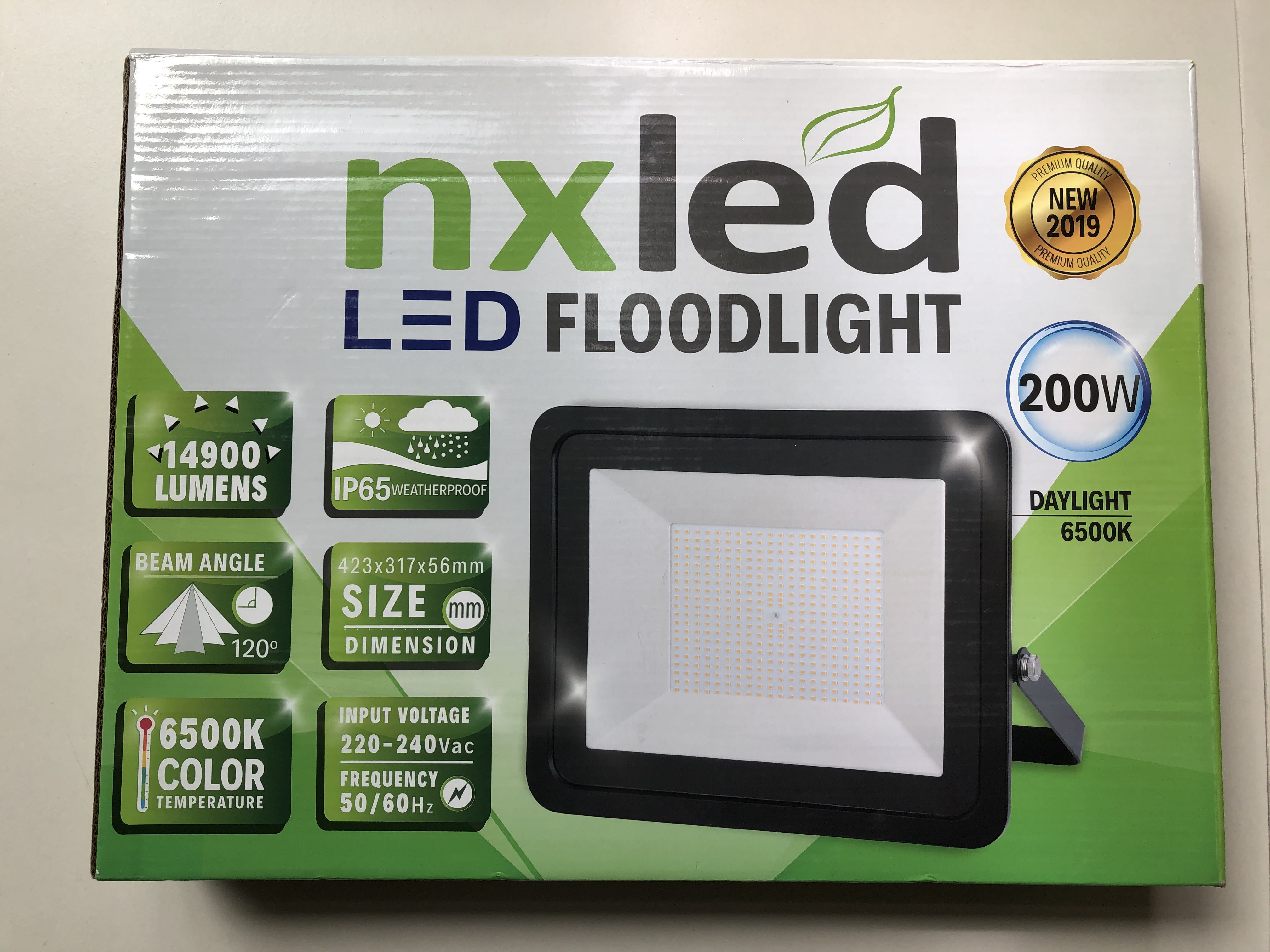 Nxled LED Floodlight 200W Daylight 6500K, Furniture & Home Living ...