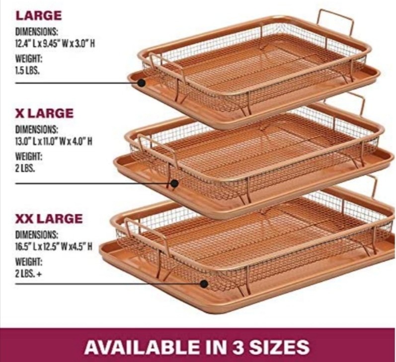 Original GOTHAM STEEL PRO CRISPER TRAY XXL Rack No airfryer, no problem ...