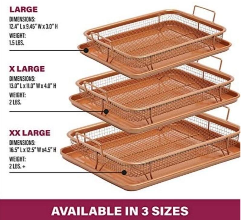 Original GOTHAM STEEL PRO CRISPER TRAY XXL Rack No airfryer, no problem ...