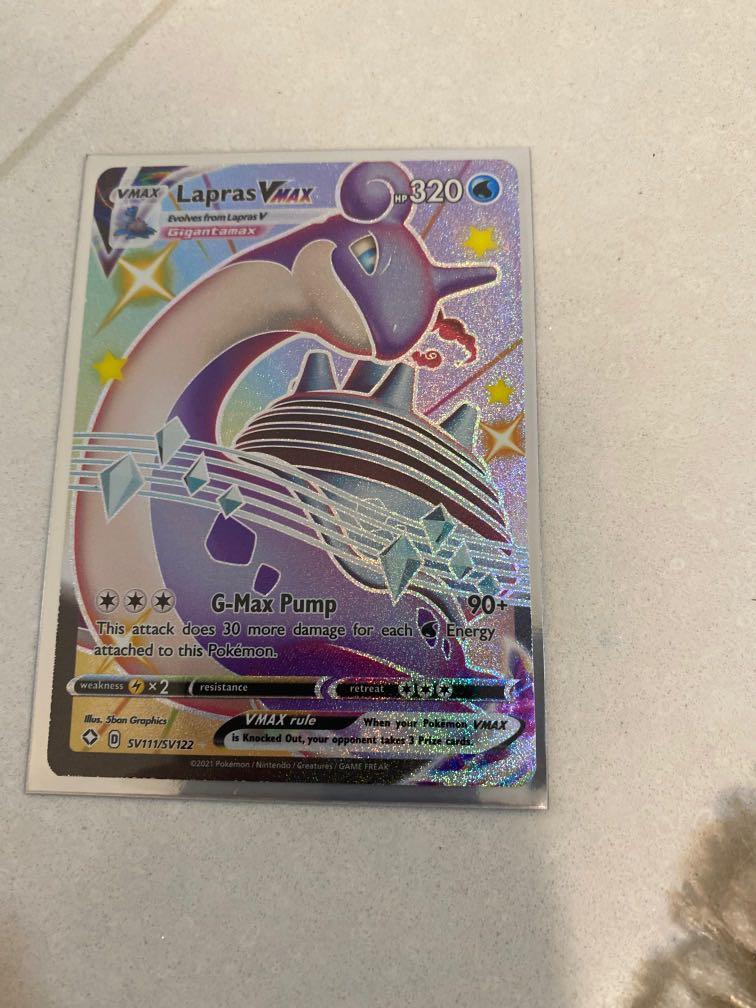 Pokemon card Lapras Vmax shiny full art, Hobbies & Toys, Toys & Games on Carousell
