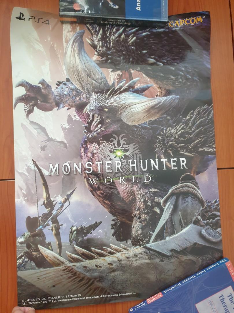 PS4 Monster Hunter Poster, Hobbies & Toys, Books & Magazines, Comics ...