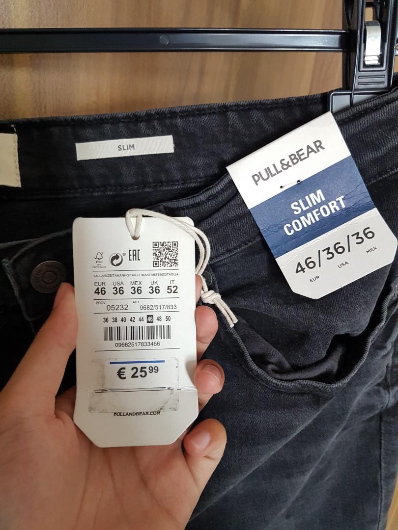 PULL&BEAR denim new with price tag, Fesyen Pria, Pakaian , Bawahan di ...