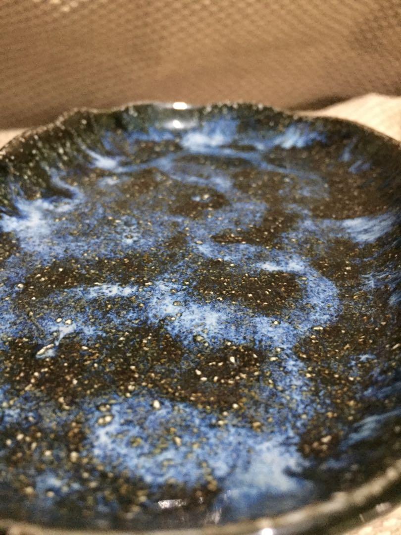 Rectangular curved shape saucer-speckled stoneware ceramic, Furniture ...