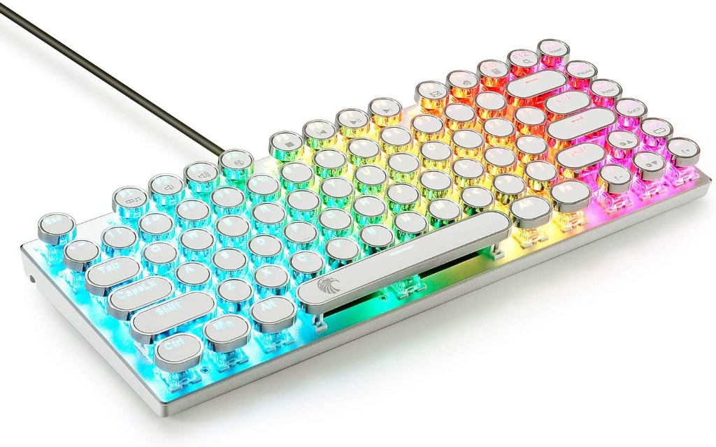 Retro RGB Mechanical Keyboard, E-Yooso Z-88 Vintage Typewriter-Style ...