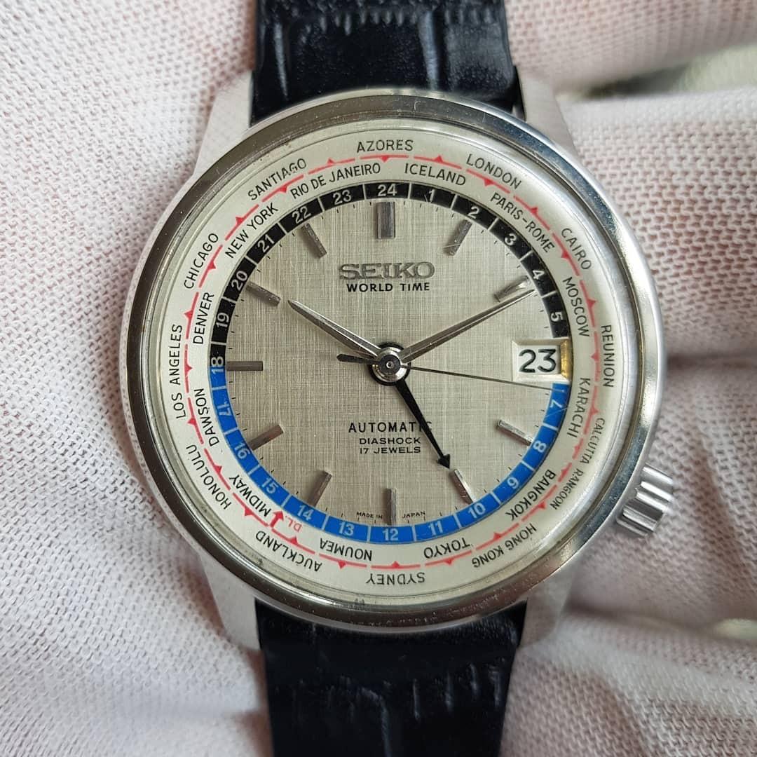 Seiko Worldtimer, 名牌, 手錶 - Carousell