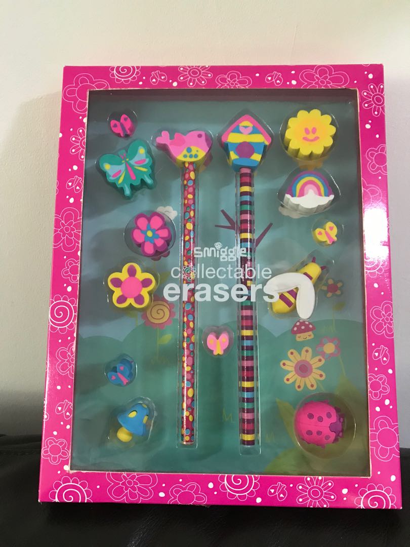 Smiggle Eraser & Pencil Set, Hobbies & Toys, Stationery & Craft ...