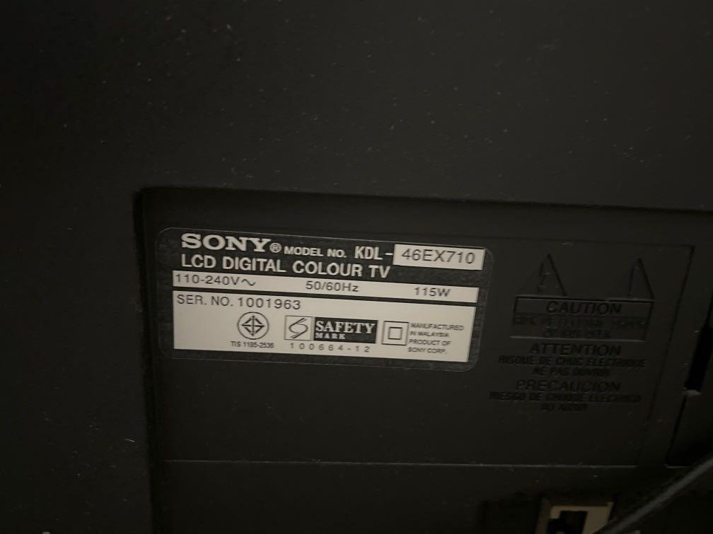 Sony Bravia LCD 46 inch, TV & Home Appliances, TV & Entertainment, TV ...