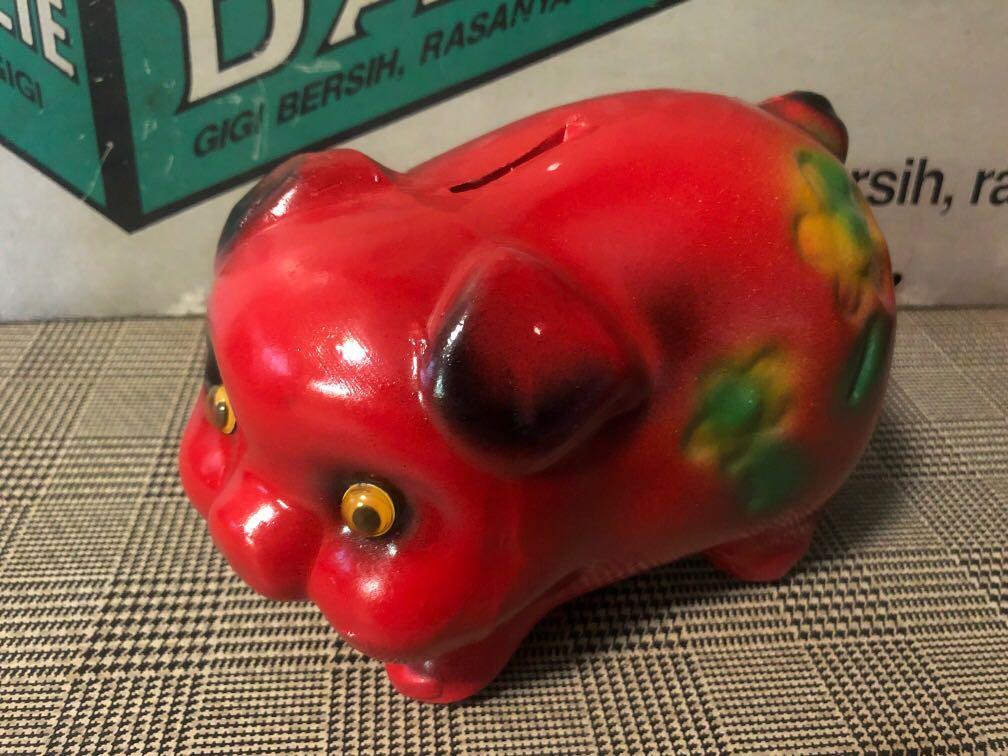 Vintage Clay Piggy Coin Bank, Hobbies & Toys, Memorabilia ...