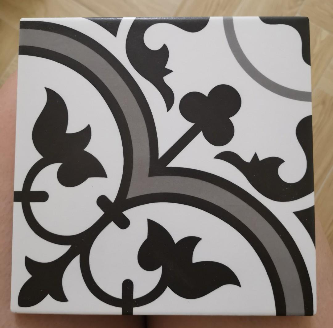 Vintage Patterned Ceramic Floor tiles, Furniture & Home Living, Home ...