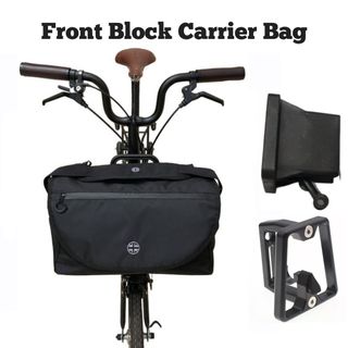 Front Block Carrier Bag Folding Bike Brompton 3sixty Pikes Camp Crius Java Tern Dahon Sava ...