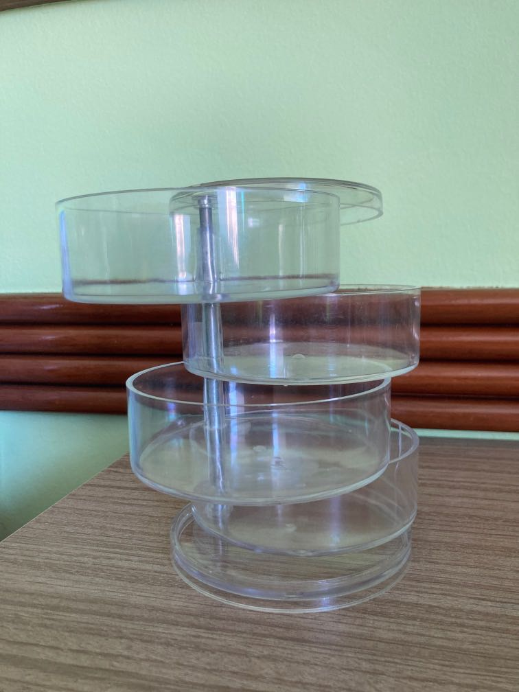 Clear Plastic 4 level compartment, Furniture & Home Living, Home ...