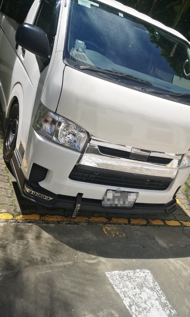 Hiace front lip and side skirt, Car Accessories, Accessories on Carousell