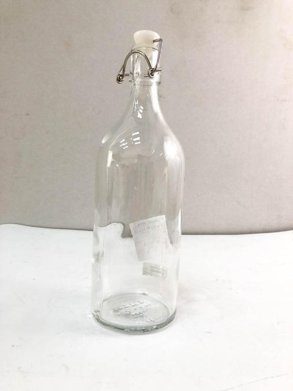 IKEA KORKEN Bottle With Stopper, Clear Glass1L, Furniture & Home Living ...