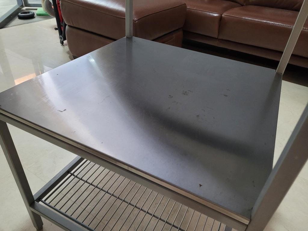 Ikea Udden Kitchen Trolley (stainless steel, small superficial stains ...