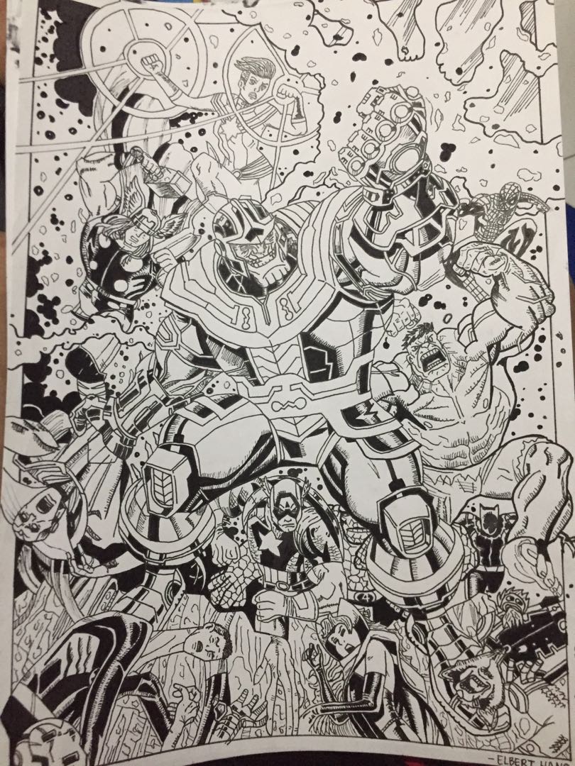 Jasa Gambar Sketsa Marvel, DC, Anime, Superheroes, Game, etc, Desain ...