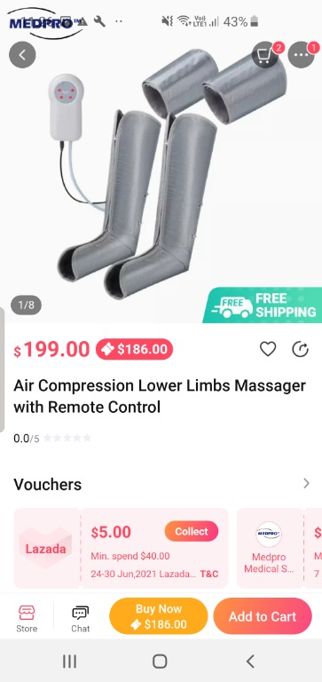 Medpro leg massager, Beauty & Personal Care, Foot Care on Carousell
