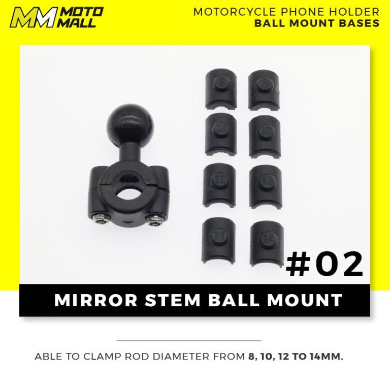 Motorcycle Ball Mount Bases for phone holder / Mirror Ball Mount ...
