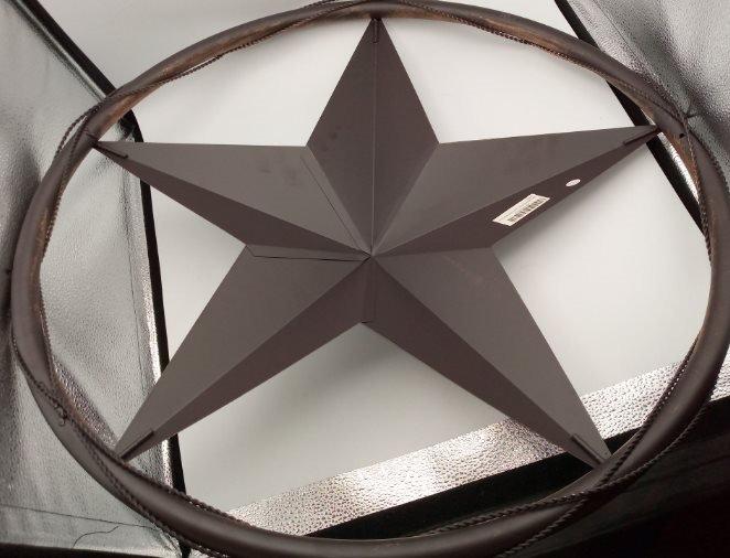 Vintage Barn Lone Star with Solid Ring Oversized 3D Star Parol Metal ...