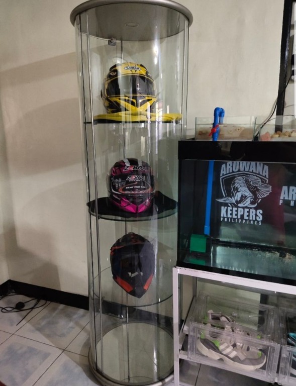 Round Glass Display Cabinet NEGOTIABLE, Furniture & Home Living ...