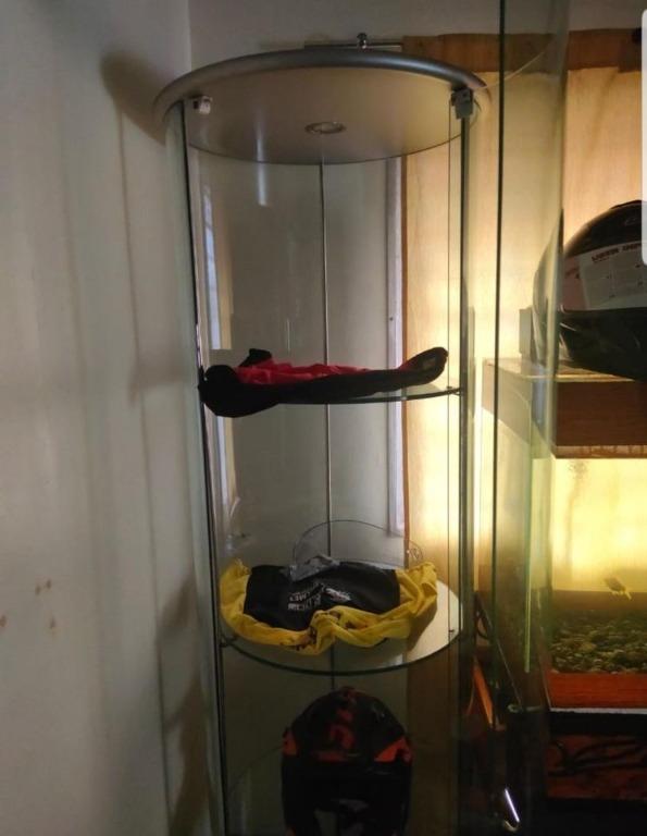 Round Glass Display Cabinet NEGOTIABLE, Furniture & Home Living ...