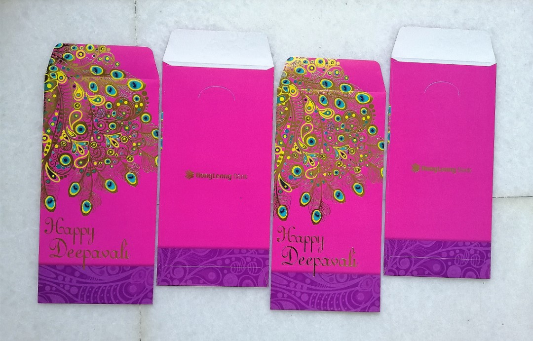 SAMPUL RAYA HONG LEONG BANK HAPPY DEEPAVALI ( 4 PCS RM5 ), Hobbies ...