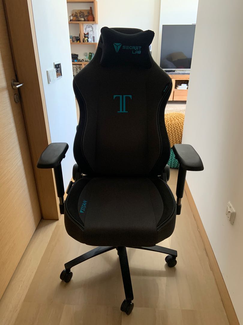 Secretlab TITAN Charcoal Blue, Furniture & Home Living, Furniture ...