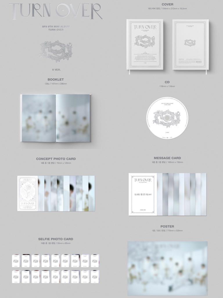 [SECURED] SF9 TURN OVER S VERSION ALBUM, Hobbies & Toys, Collectibles ...