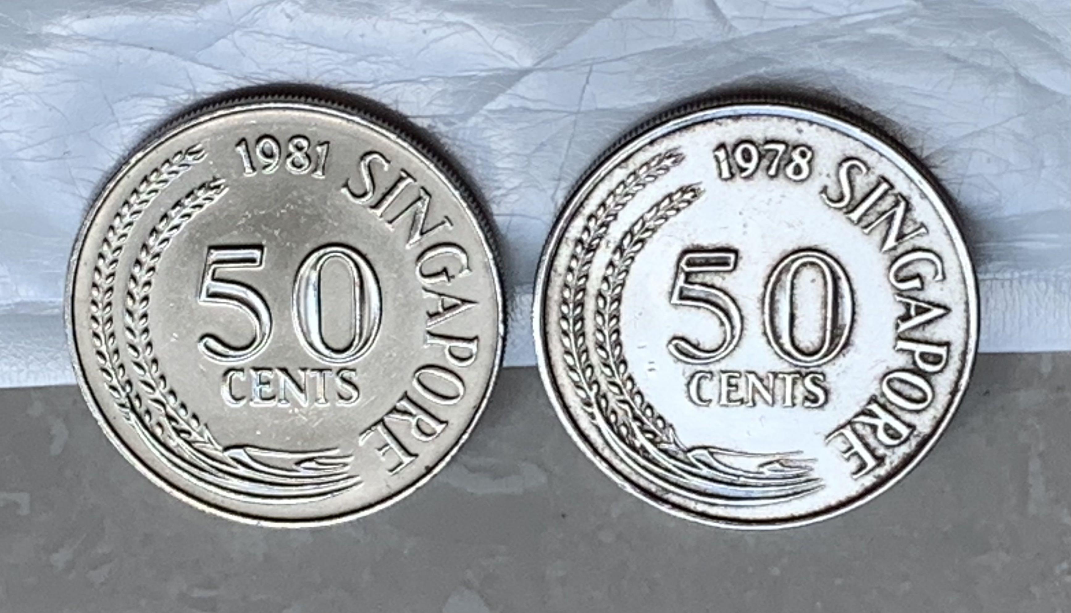 Singapore 50 cents Circulated Coins, Hobbies & Toys, Memorabilia ...