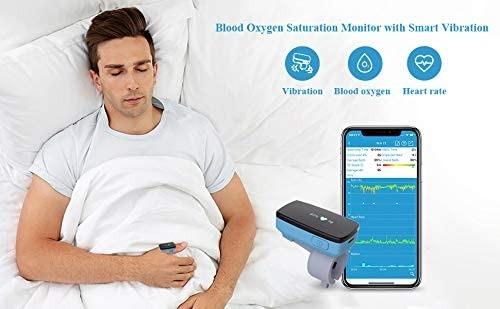 Sleep Oxygen Monitor W Vibration Alert For Sleep Apnea Tracking Overnight Oxygen Saturation