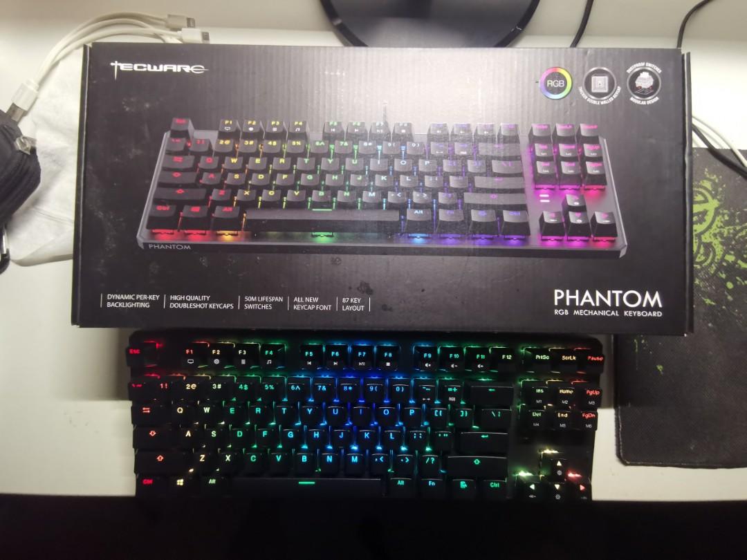 Tecware Phantom 87 keys blue switch, Computers & Tech, Parts ...