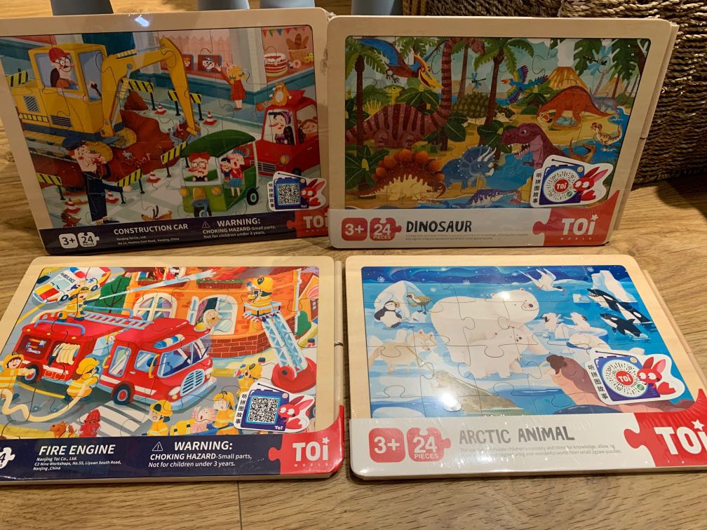 TOi Wooden puzzles (24 puzzles), Hobbies & Toys, Toys & Games on Carousell