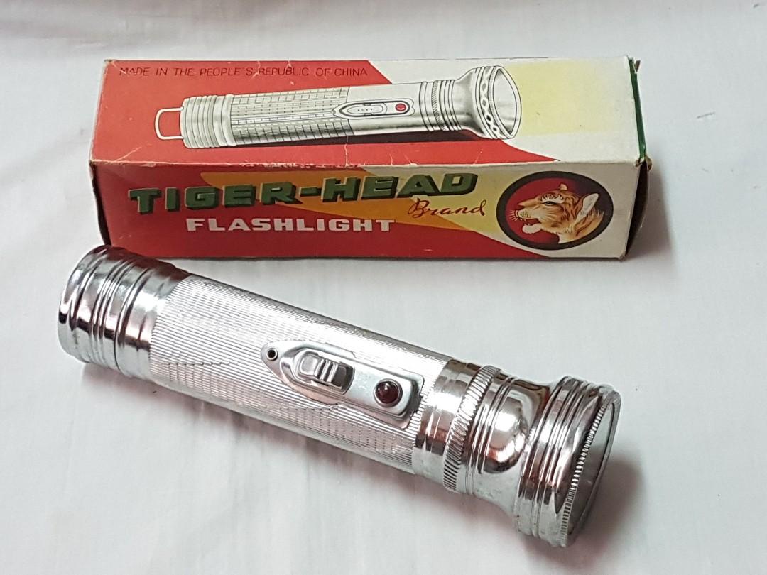 Vintage Tiger-Head Brand Flashlight, Hobbies & Toys, Memorabilia ...